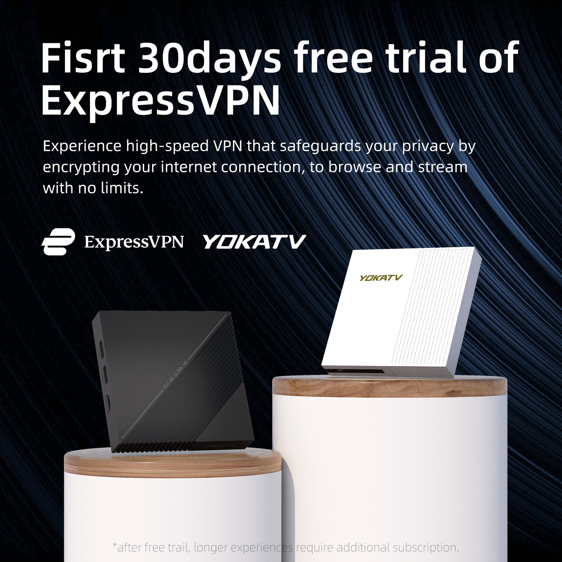 YOKATV IPX1 / IPX2 - 4K Android Ultra HD Streaming Box